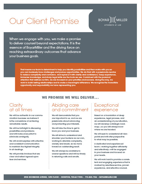 Litigation Lawyers | Corporate Law Practice | BoyarMillerHouston Law ...